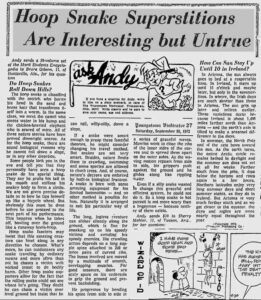 The Hoop Snake - Legend or Real?